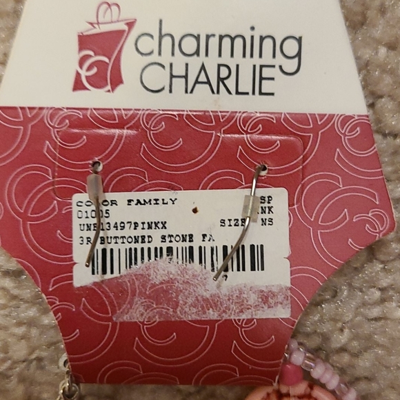 Charming Charlie | Jewelry | Nwt Charming Charlie Pink Necklace Earring ...